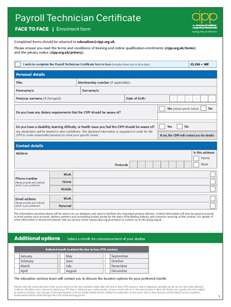 Fillable Online Payroll Technician Certificate Fill Online Printable Fax Email Print