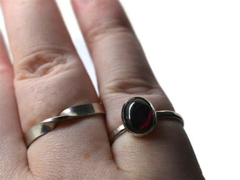 Engraved Mobius Ring Personalized Mens Silver Mobius Etsy