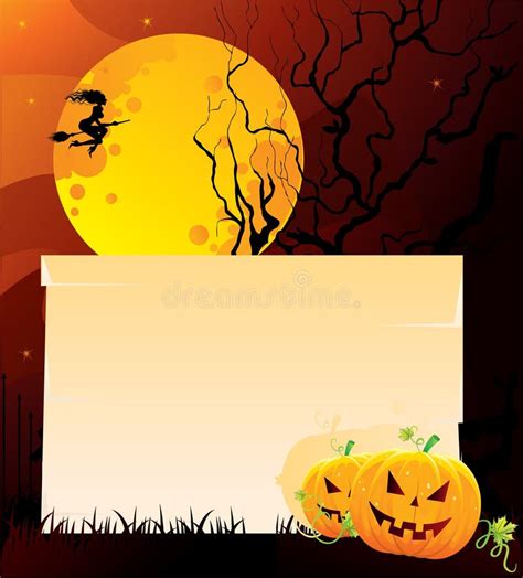 Moon And Witch Stock Vector Illustration Of Cemetery 10982992