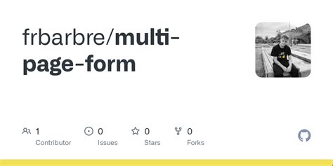 GitHub Frbarbre Multi Page Form