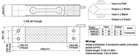 4 Wire Load Cell Connection Low Profile 100kg Load Cell Platform