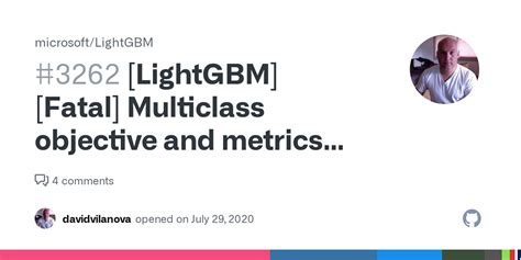 [lightgbm] [fatal] multiclass objective and metrics don t match · issue