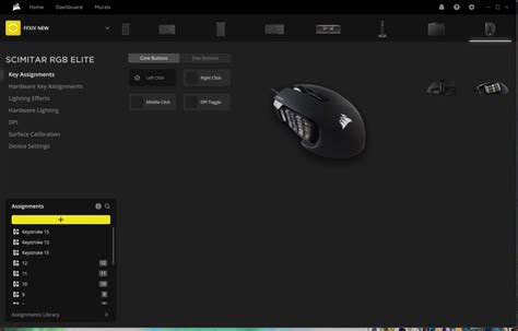 icue unable to re assign profile switch button on corsair scimitar
