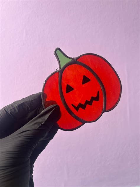 Stained Glass Pumpkin Patch Pal Classic Pumpkin Folksy