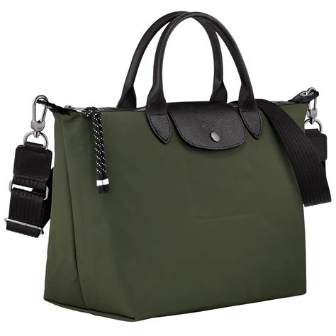 Le Pliage Energy L Handbag Khaki Recycled Canvas Longchamp Us