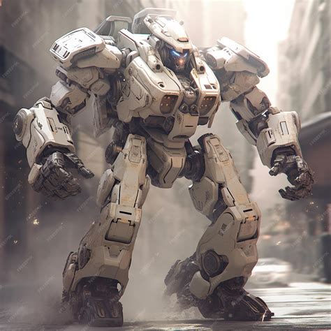 Futuristic Battle Mech Concept Game Art And Character Design Premium
