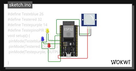 Teste Sensor PIR Wokwi ESP32 STM32 Arduino Simulator