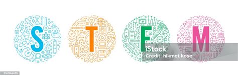 Technical Drawing Robotics Training Stem And Stem Symbols In Circles