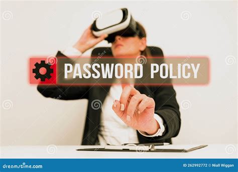 Text Caption Presenting Password Policy Internet Concept First Line Of Protection Against Any