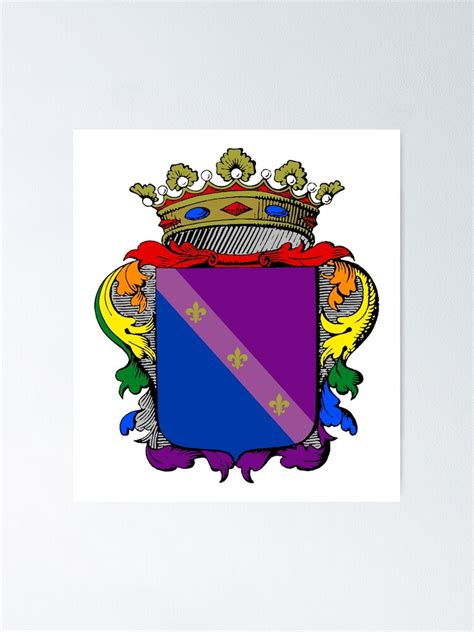 Bisexual Pride Color Coat Of Arms Poster For Sale By Henriksiedesign
