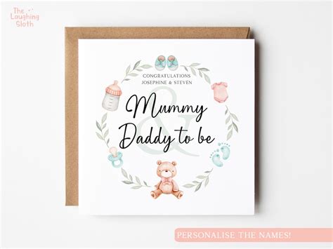 Personalised Pregnancy Congratulations Card Mummy And Daddy To Be Card