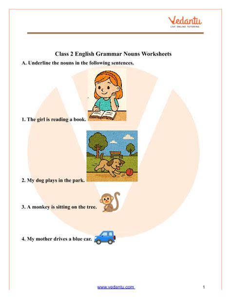 Printable English Grammar Worksheets Grade 2