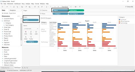 Tableau Drill Down Create Map View Drill Down The Map