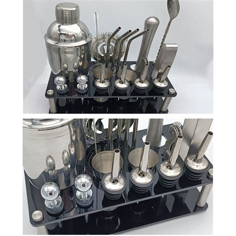 20 Piece Set Acrylic Set Cocktail Shaker Bar Tool Vicedeal