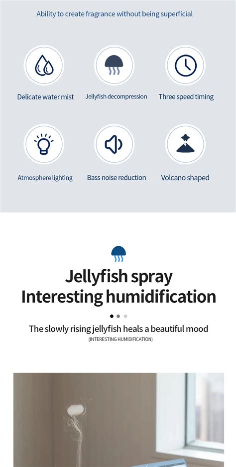 230ml Jellyfish Led Fire Flame Volcanic Humidifier With Aroma Essential