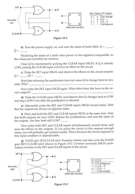Solved A NOR Gate SET CLEAR Latch Examine Closely And Then Chegg