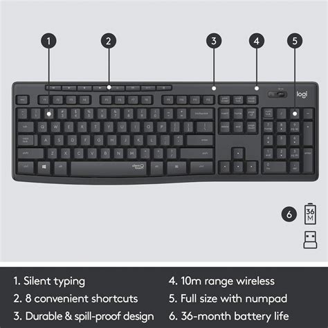 Logitech Mk295 Wireless Mouse And Keyboard Online At Best Price Lulu Oman