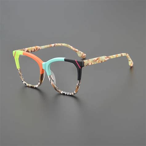 Olita Multicolor Square Acetate Glasses Frame Southood