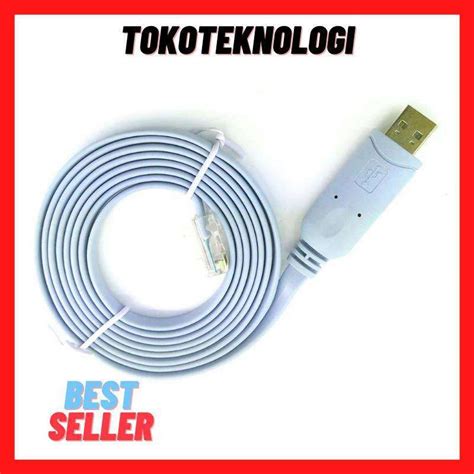 Jual Kabel Konsol Usb Rs232 To Rj45 Console Cable For Cisco Huawei Router Di Seller