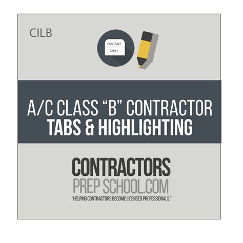 Ac Class B Tabs And Highlighting Contractors Prep School