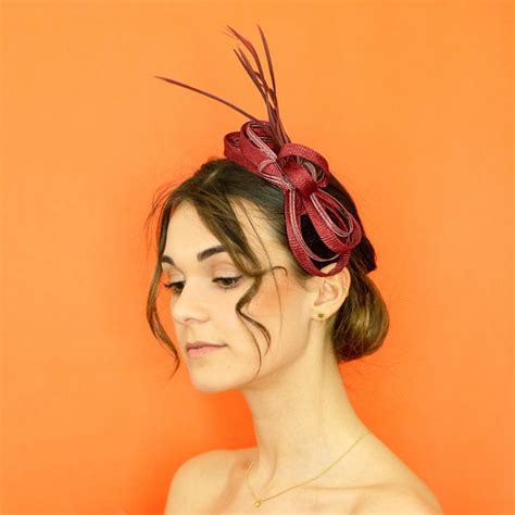 Burgundy Fascinator Etsy