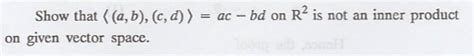inner product spaces