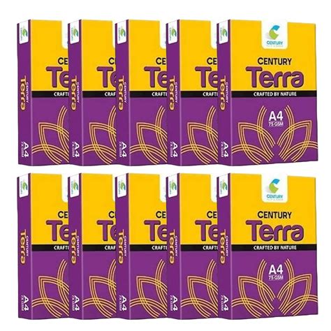 Buy Century Terra 75 Gsm A4 Size Copier Paper 500 Sheets White Pack