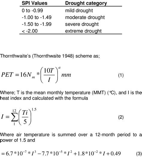 Drought Categorization Values Mckee Et Al 1993 Download Table