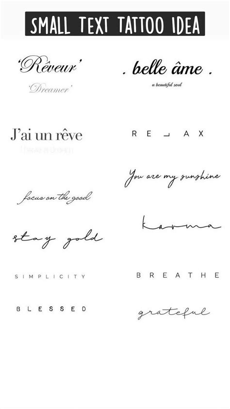 Small Text Tattoo Ideas Hand Tattoo Tattoo Fonts Small Tattoos