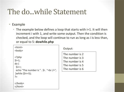 ppt php looping while loops powerpoint presentation free download
