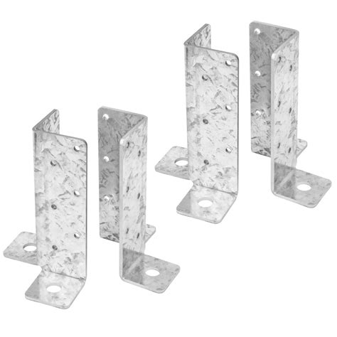 Tsss 4 Pcs Heavy Duty Steel Retrofit Post Base Tie Post Brackets Post