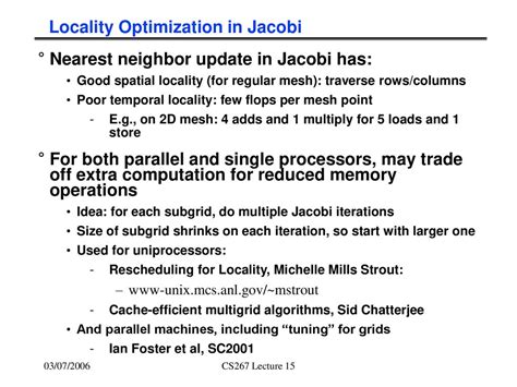 James Demmel Cs 267 Applications Of Parallel Computers Solving Linear Systems Arising From Pdes