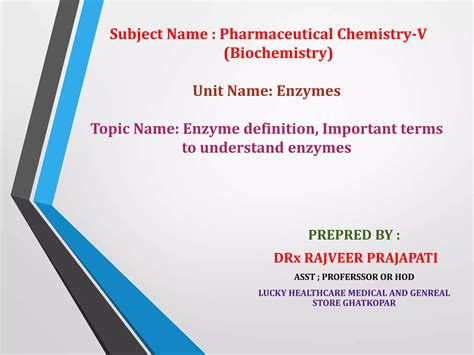 Enzymes Type Of Enzyme Enzyme Specificity Introdution Ppt