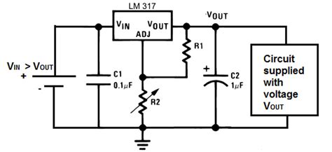 Lm317 Voltage Regulator Configuration Resistor Select Output Lm317 Voltage Regulator Configuration Resistor Select Output