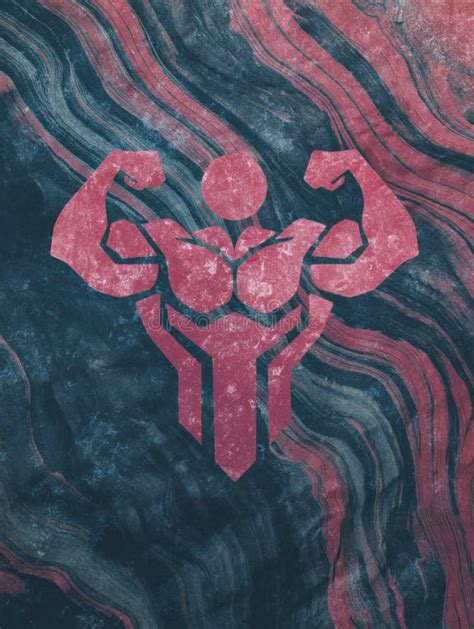 Fitness Gym Logo Displayed On An Abstract Background Resembling Muscle