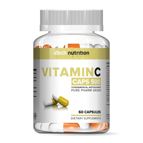 Витамин С (Vitamin C), 500 мг, 60 капсул - aTech nutrition - магазин ...