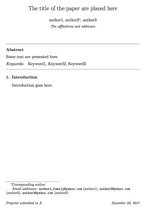 Front Matter Problem With Corref Instruction In Elsarticle Document