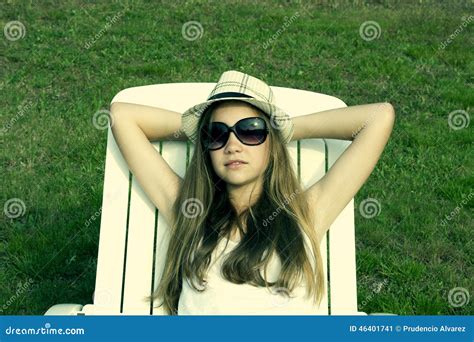 Young Sunbathing Stock Image Image Of Hotel Resting 46401741