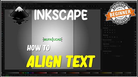 Inkscape How To Align Text Tutorial Youtube