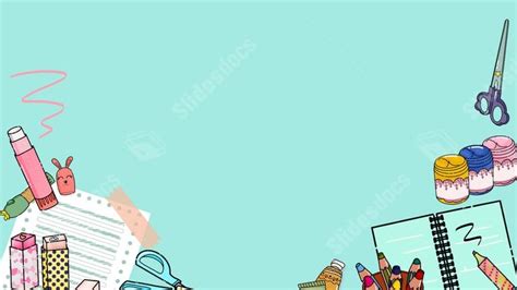 Cute School Hand Draw Return To School Education Gradient Powerpoint Background