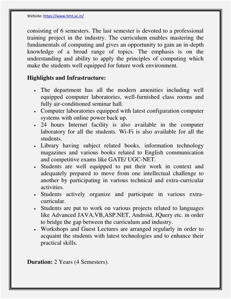 Ppt Mca College In Haryana Know About Courses And Fees Timt