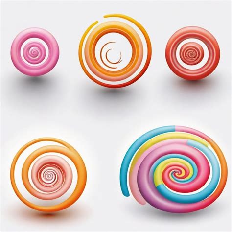 Four Colored Circles With Different Colors Of Rainbow On Them Premium AI Generated Vector
