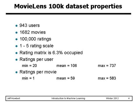 collaborative filtering nearest neighbor approach jeff howbert introduction