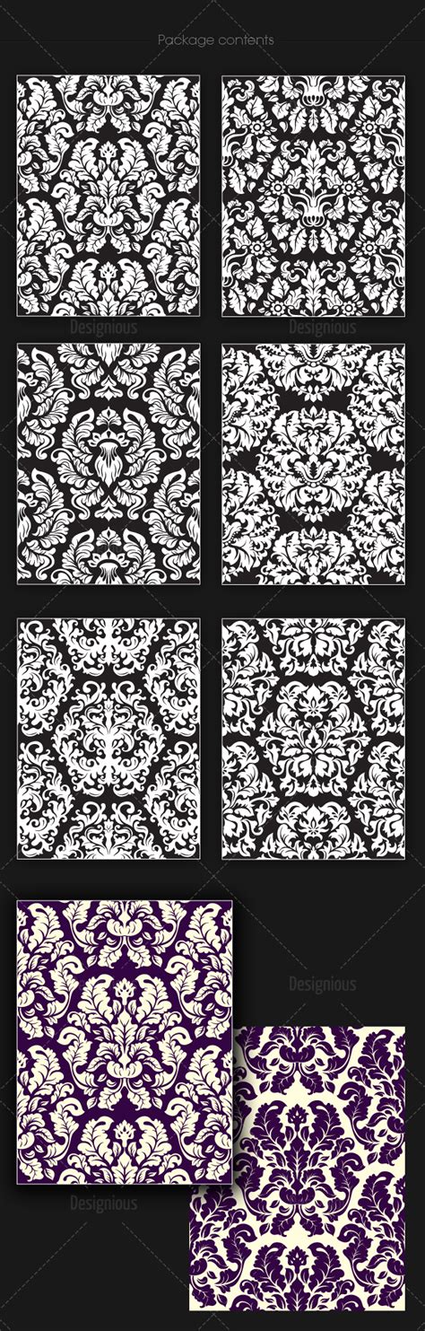 Seamless Patterns Vector Pack 146 Векторные клипарты текстурные фоны бекграунды Ai Eps Svg