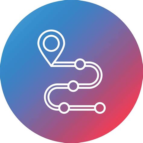 Roadmap Line Gradient Circle Background Icon 16829764 Vector Art At