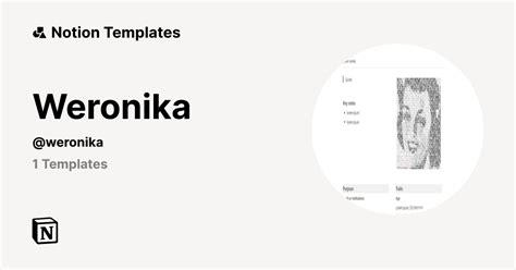 Weronika Template Creator Notion Marketplace