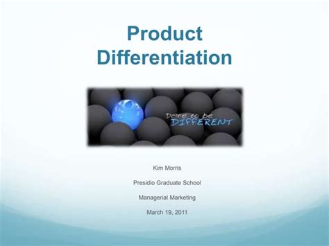 Marketing Differentiation Pptx