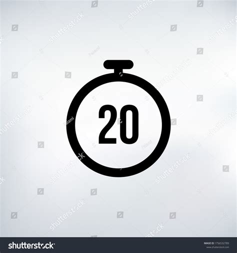 20 Seconds Countdown Timer Icon Set Stock Vector Royalty Free