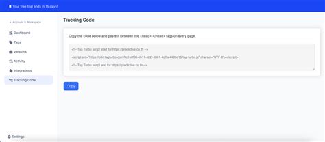 Tracking Code Tag Turbo