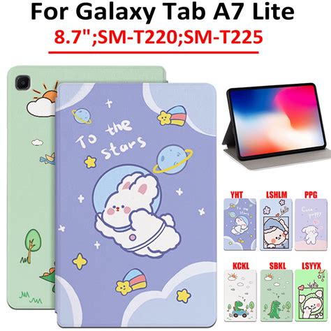 Para Samsung Galaxy Tab A7 Lite 87 Sm T220 T225 Capa De Couro Sintético De Pu T220 Anti